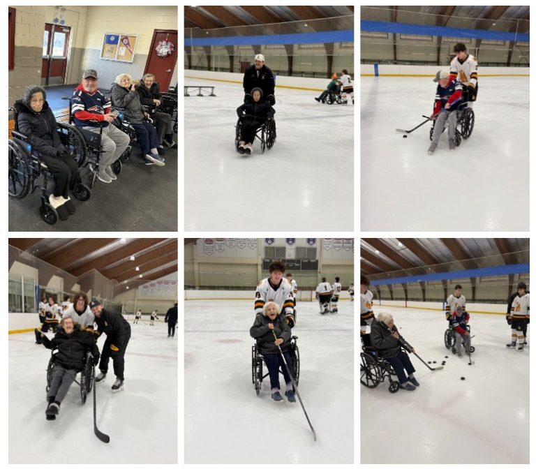 North End Rehab Residents Face Off with Boston Latin Academy Hockey Team